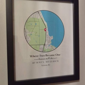 Where We Met Map /where It All Began /couple Map/ Gift for Her/ Gift ...