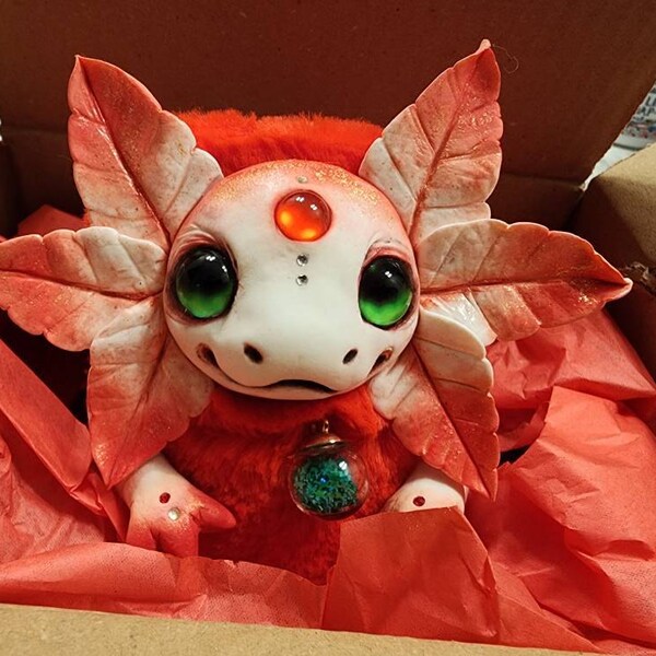 Axolotl Toy. Water Lizard. Water Dragon. Axolotl Doll Miniature Toy ...