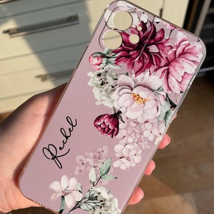 Personalised Phone Case With Custom Name Gold Name Clear - Etsy UK