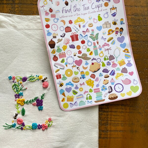 Tea Party Find the Tea Cup Game - Digital Printable - Etsy