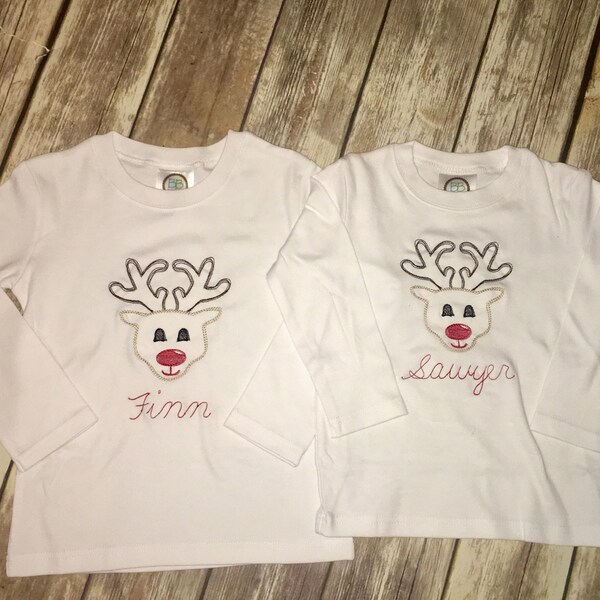 Quick Stitch Christmas Rudolf Reindeer Embroidery Digital Design File ...