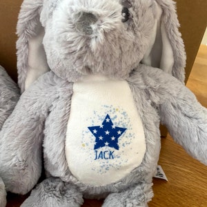 Personalised Teddy Easter Bunny Rabbit, Customised Plush Soft Toy, Your ...