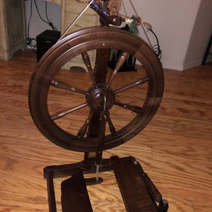 The Polonaise Spinning Wheel by Kromski Walnut Free Shipping | Etsy