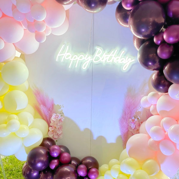 Custom Neon Sign Happy Birthday Neon Light Sign Decor Home Led Sign ...