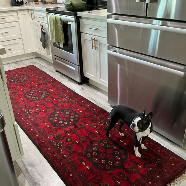 Blue Tree of Life Pomegranate Rug 6'5x7'6 Ft Afghan Handmade Wool Rug ...