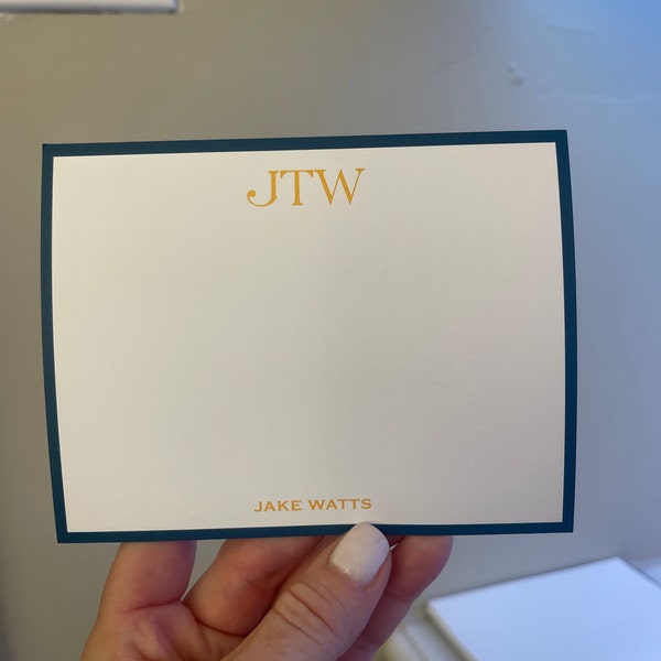 Gramercy Flat Note Cards - Personalized Correspondence Card Stationery ...