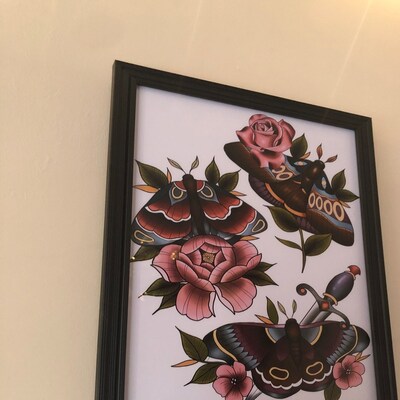 Moths Tattoo Flash Sheet Moth/ Butterfly Tattoo Designs Insect ...