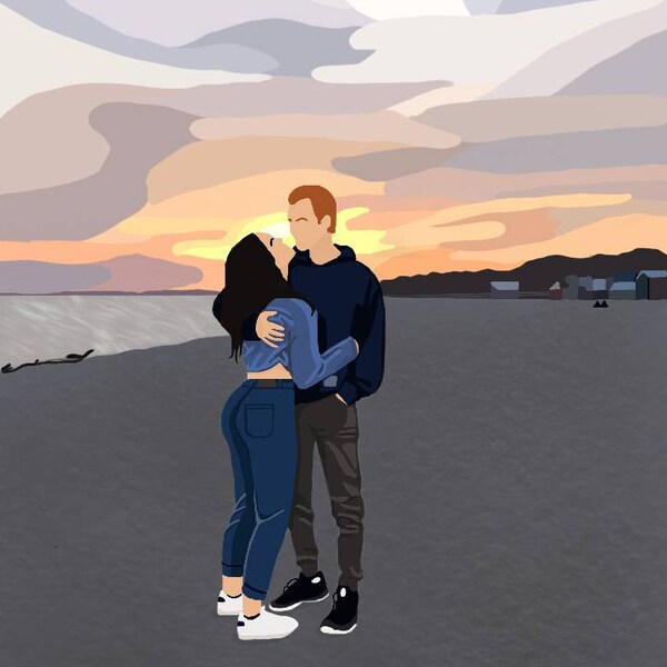 Custom Cartoon Portrait, Personalized Family Portrait, Vector Art ...