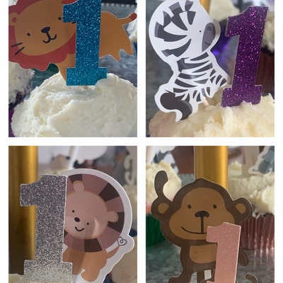 Number 1 Birthday Cupcake Toppers, Number One Toppers, 1st Birthday ...
