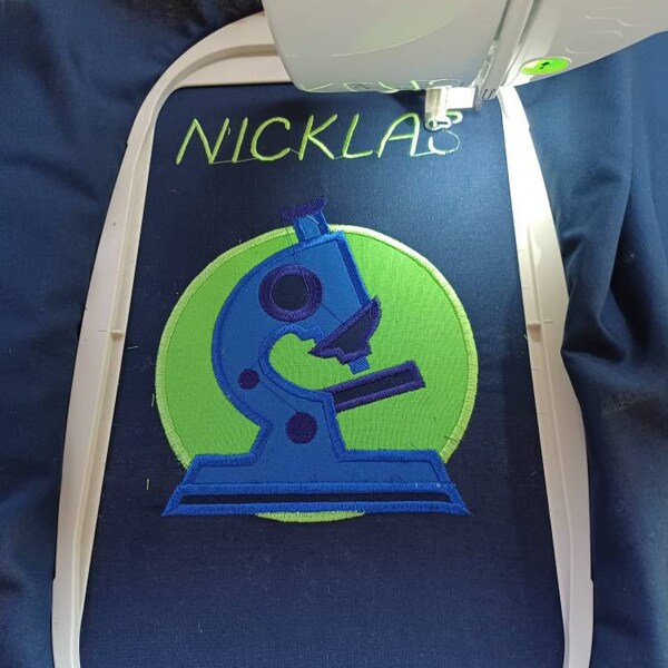 Applique & Embroidery Originals Digital Design 1894 Microscope Back to ...