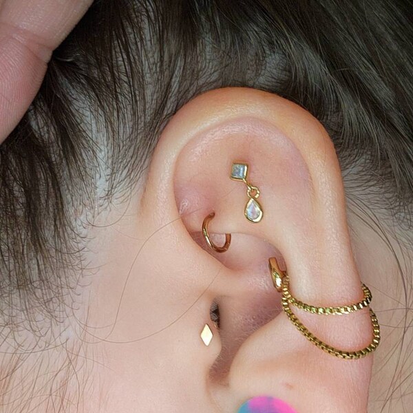 NEW ‣ BEATTI Draping Chain Collection • Box Chain Attachment • Piercing ...