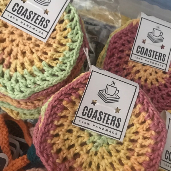 PRINTABLE Coaster Tags + Wrap Labels - Downloadable PDF. DIY Product ...