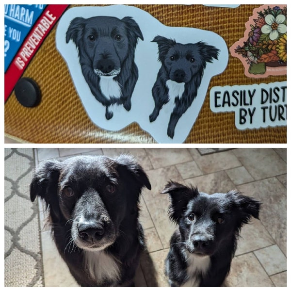 Personalized Dog Stickers Hand Drawn Custom Pet Sticker, Custom Dog ...