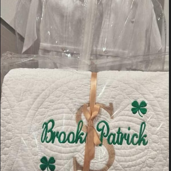 Irish Baptism Christening Baby Blanket, Baptism Gift for Godson ...