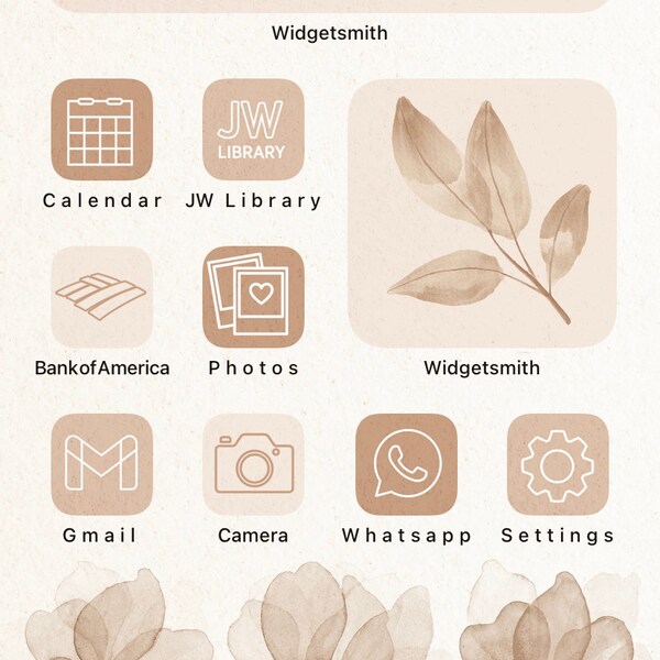 Neutral Palette App Icons, Ios Icons Aesthetic, Boho Ios Icons, Cream ...