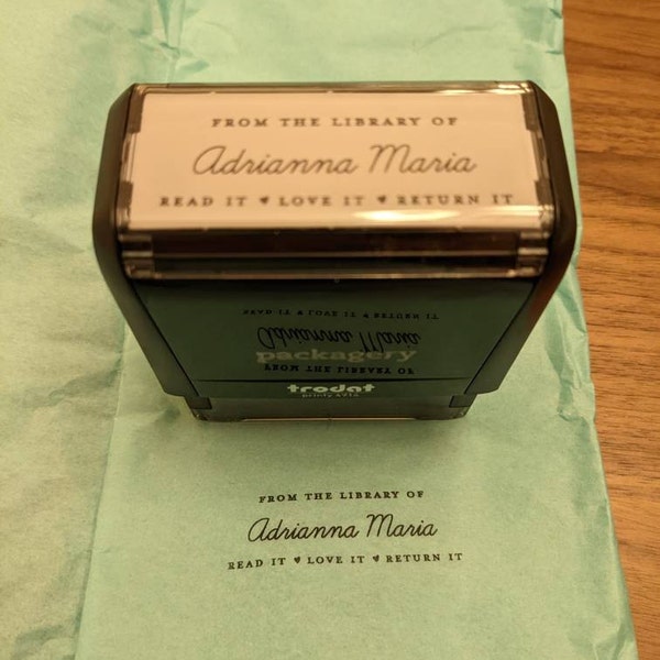 Library Stamp, Book Stamp, This Book Belongs To, Gifts for Book Lovers ...