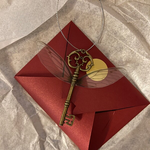 Flying Key Ornament With Howler Envelope Valentine Personalized Option ...