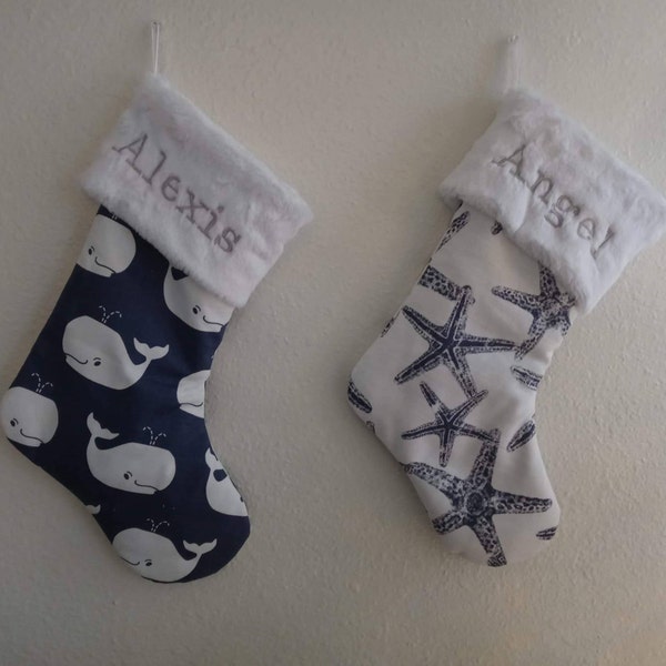 Coastal Christmas Decorations, Beachy Stockings, Whale, Starfish ...