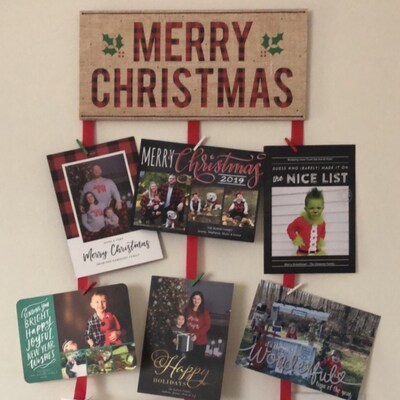 Holiday Card Display Christmas Card Holder Christmas Card Display ...