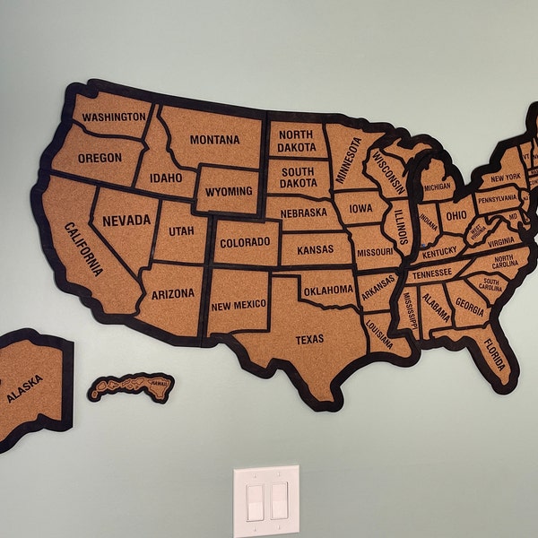 Push Pin United States Map, Travel Map Apartment Decor, USA Map Pin ...