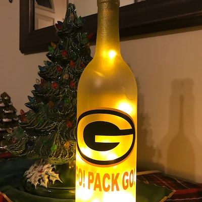 Green Bay Packers Light up Wine Bottle - Etsy