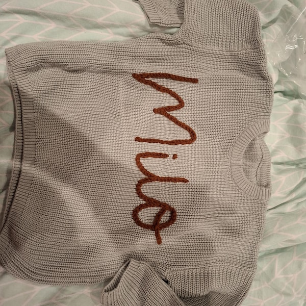 Personalized Embroidered Sweater With Name, Custom Kids Jumper ...