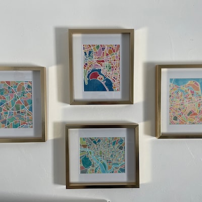 Personalized Retirement Gifts, Custom Map, Watercolor Print, Priest ...