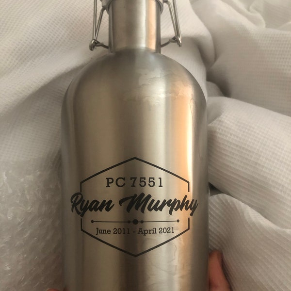 Personalized Growler, 64 Oz, Stainless Steel Growler With Swing Top Lid ...