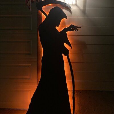 7.1ft Grim Reaper Template When Made. Printable Trace and Cut Halloween ...