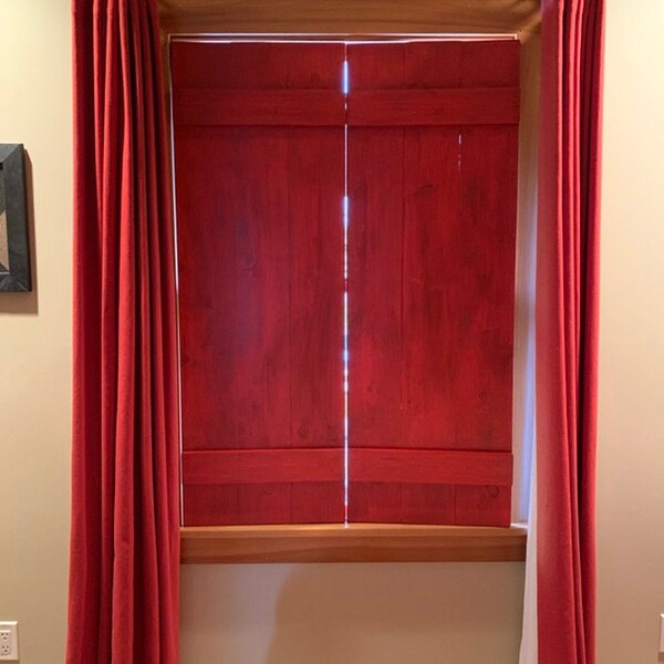 RED CEDAR SHUTTERS Farmhouse Style Rustic Farm House Wood Mini Barn ...