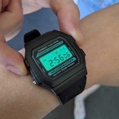 Casio F-91 Watch gold Detail With Green Ballistic Nylon - Etsy