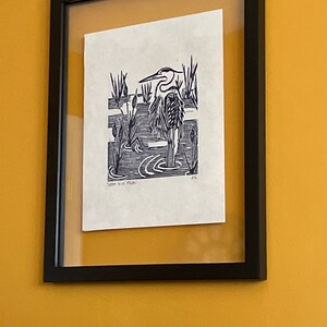 Aster Botanical Linocut Print - Etsy