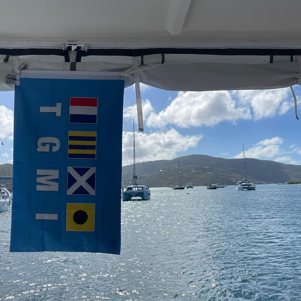 Custom Boat Flag Personalized Using Nautical Signal Symbols - Etsy