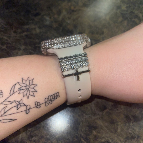 Cross Stackable Watch Band Charms for Apple Watch, Fitbit, Watch Sports ...