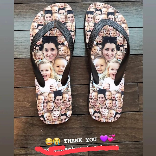 Personalized Flip Flops, Custom Photo Based Print Flipflops, Customized ...