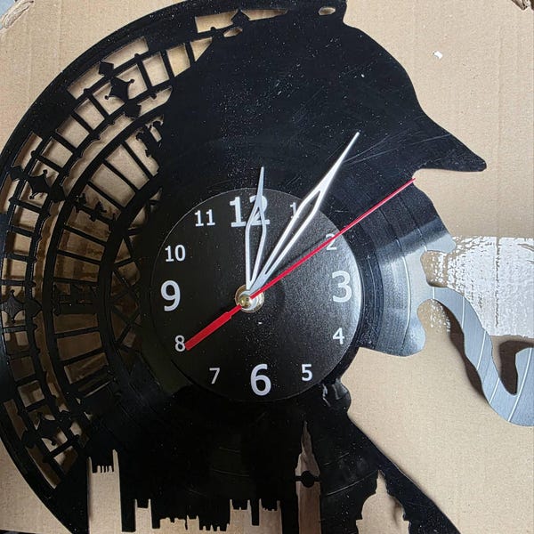 Dove Clock With LED Light Vinyl Clock Decor Home Wall Clock Custom ...