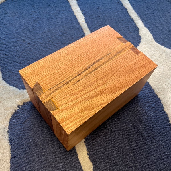 Oak and Walnut Sliding Panel Puzzle Box: Secret Wooden Box - Etsy