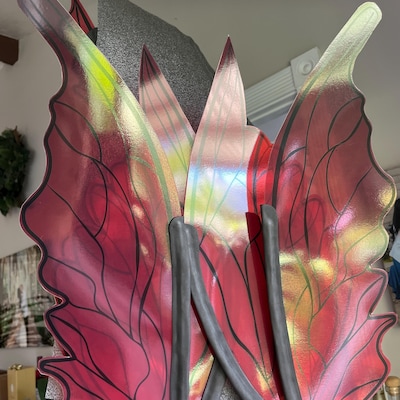 Husk Wings, Black, Red Angel Wings Costume, Hazbin Hotel, Cosplay - Etsy