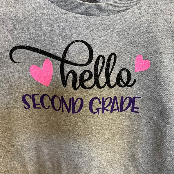 Back to School, 2nd Grade Svg, Hello Second Grade, School Svg, Teacher ...