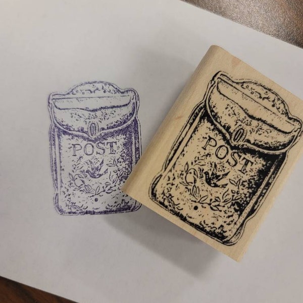 Vintage Letterbox RUBBER STAMP, Mailbox Stamp, Letterbox Stamp, Mail ...