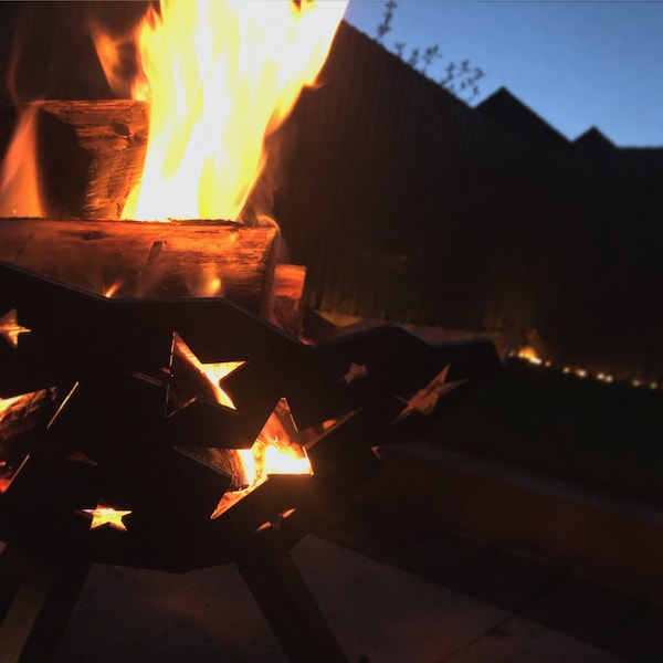 Fire Pit Star Design Hand Made Fully Welded Firepit - Etsy