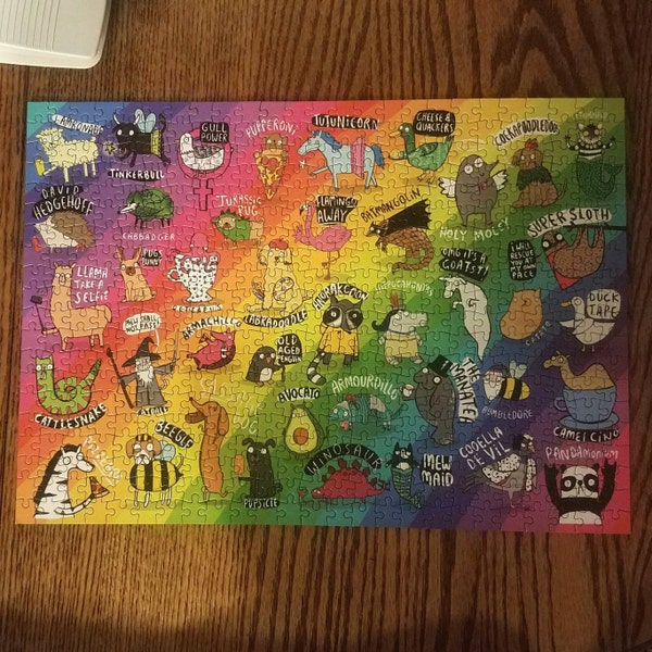 Punimals Animal Jigsaw Rainbow Jigsaw Pun Jigsaw Funny Jigsaw Katie ...