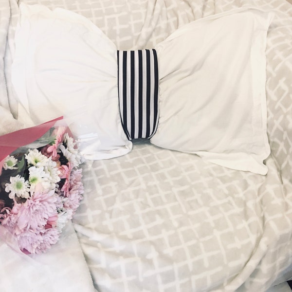 Oversized Hot Pink Bow Shaped Bolster Cushion Cover - Etsy