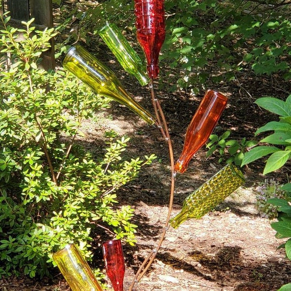 Bottle Branch, Bottle Tree, Metal Bottle Tree, Bottle Tree Garden Decor ...