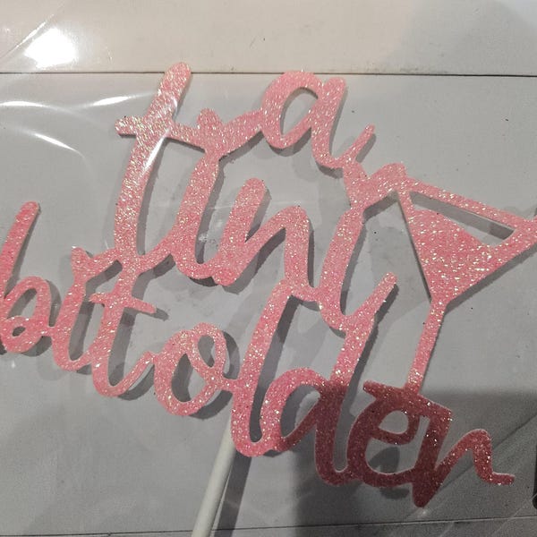 A Tini Bit Older Cake Topper, Martini Cake Topper, Espresso Martini ...