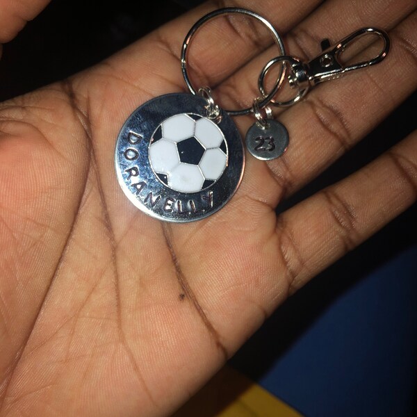 Personalized Soccer Keychain, Soccer Gift, Team Gift, Girl's Boy's ...