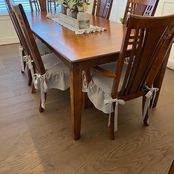 Chair Covers, Linen Chair Seat Cover, Slipcover, Large, WITH Insert to ...