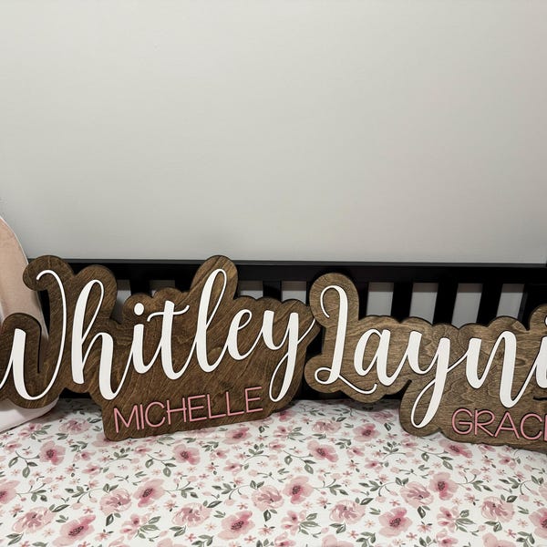 Name Sign for Nursery, Wooden Letters, Name Sign, Nursery Letters, Wall ...