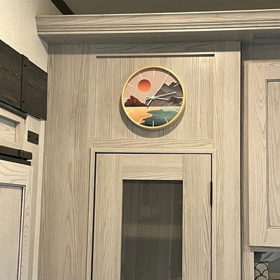 Boho Wall Clock, Burnt Orange and Teal Wall Clock Boho Room Decor, Boho ...