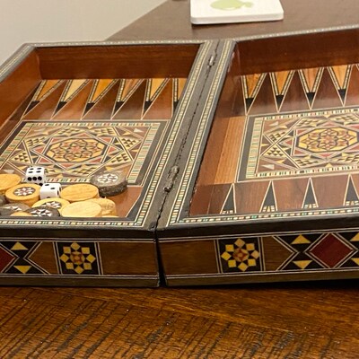 Luxury Backgammon Board, HQ Chess and Backgammon Set, 16 Inches Solid ...
